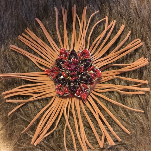 Vintage | Jewelry | Vintage Repurpose Stone Bead Fringe Brooch | Poshmark